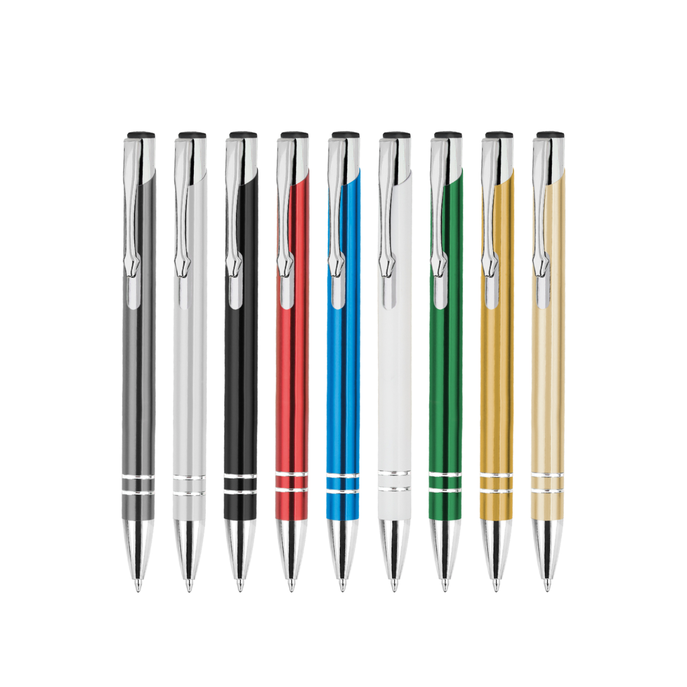 Üstten Basmalı Metal Tükenmez Kalem - 30643