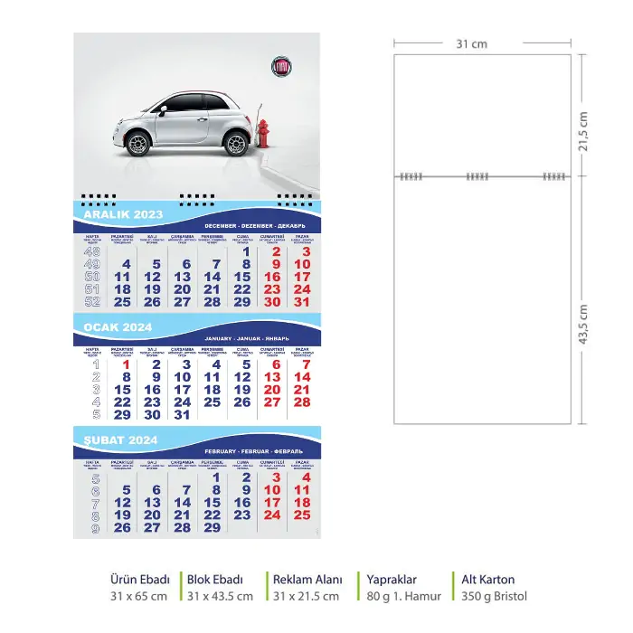 GEMİCİ TAKVİMİ DUVAR TAKVİMİ SPİRALLİ TAKVİM