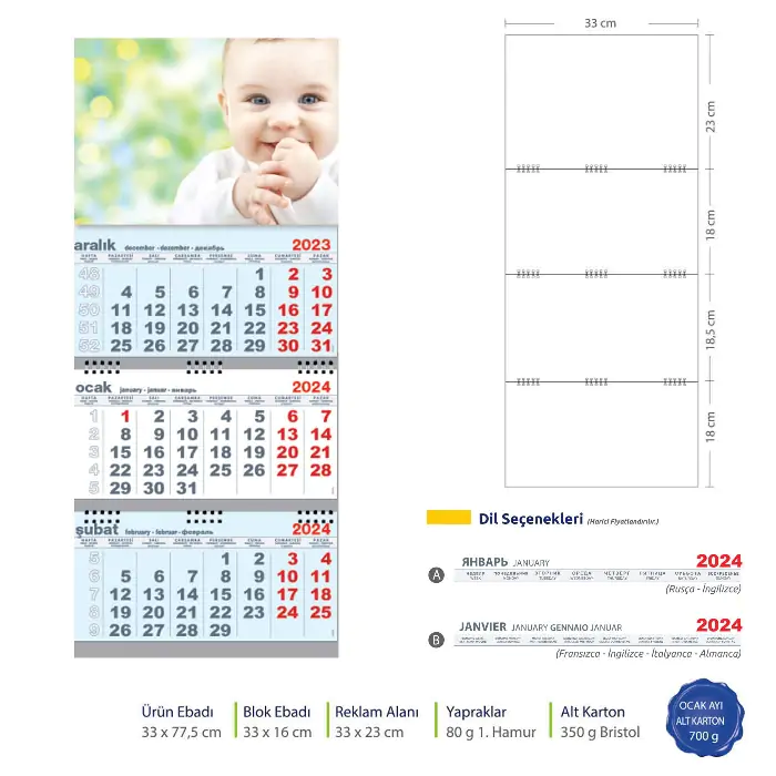 GEMİCİ TAKVİMİ DUVAR TAKVİMİ SPİRALLİ TAKVİM