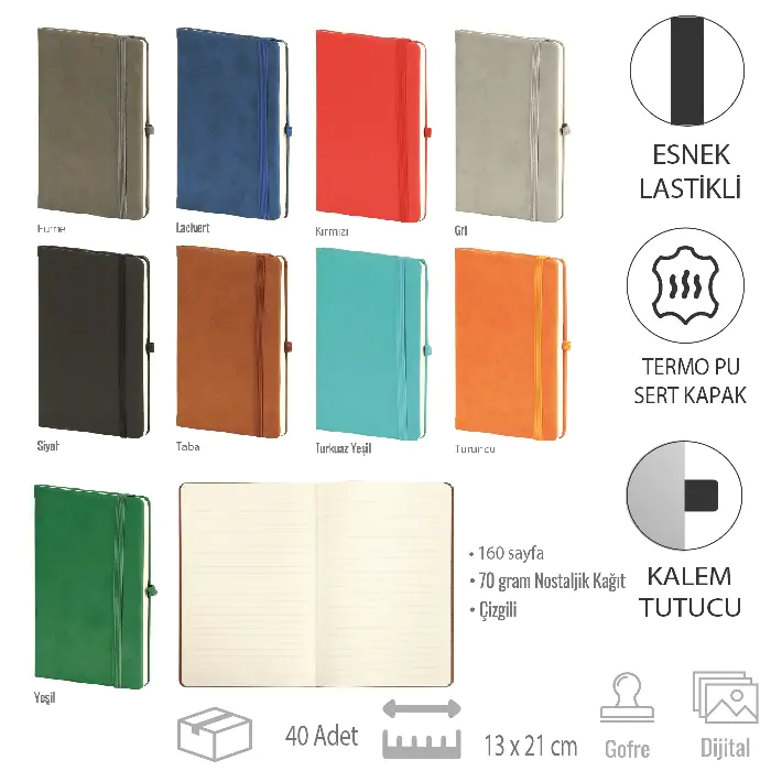 DEFTER TERMO DERİ KAPAK 12 FARKLI RENK DEFTER - Sayfa 2