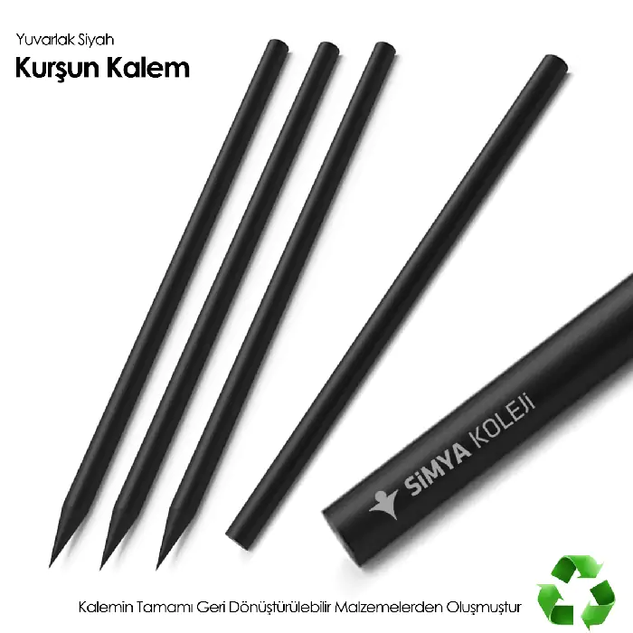 KURŞUN & NATUREL & VERSATİL KALEM SİYAH LATALI KALEM SİLGİLİ KALEM