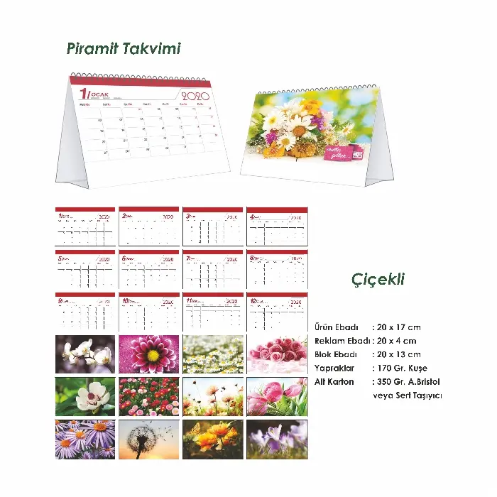 PİRAMİT TAKVİM 2024 YILI TAKVİM MODELLERİ